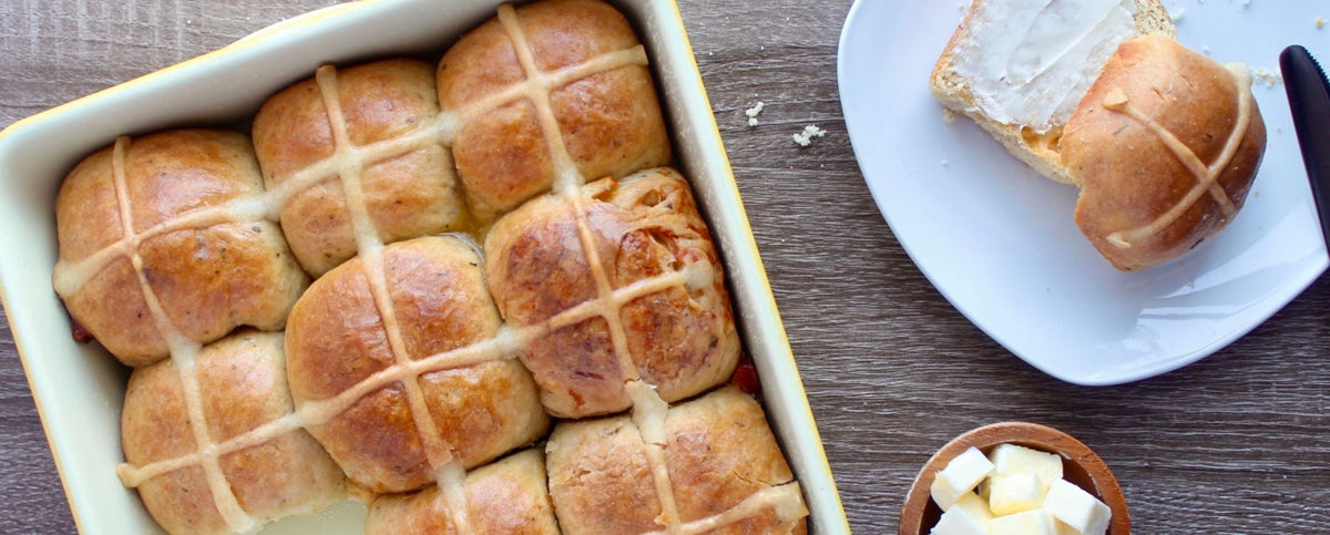 Easter Baking: Cheesy Hot Cross Buns Recipe – Larder and Vine